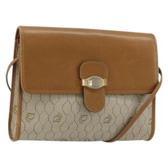 Dior Pre-owned Vintage Honeycomb Canvas Shoulder Bag - - Pre-owned - Damen - Beige - ONE SIZE