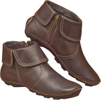 Generic Bottines pour femme - &Agrave; talon bas - Imperm&eacute;ables - Antid&eacute;rapantes - Coupe large - Fermeture &eacute;clair lat&eacute;rale - Bout pointu unique - Pour le travail au 