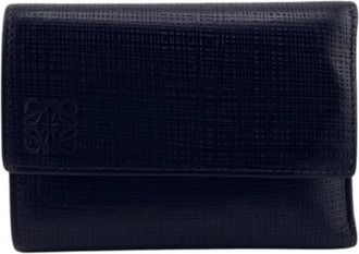 Loewe unisex, Pre-owned, Noir, Taille: ONE Size Portefeuille en lin Pre-owned