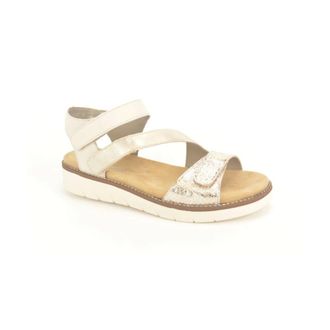 Remonte Femme, Chaussures, Beige, Taille: 40 EU Sandale Beige Or avec Fermeture Velcro