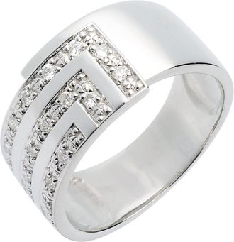 Edenly Ring Winkel in Weissgold - 17 Diamanten