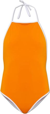 Maison Margiela Femme, Maillots de bain, Orange, Taille: 40 FR Maillot de bain dos nu &agrave; bordure contrast&eacute;e