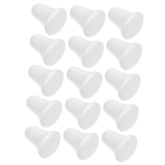 BESTONZON Selbstgemacht Bastelschaumglocken 15 St&uuml;ck 9cm Wei&szlig;e Solide Schaumstoffglocken zum Bemalen und Basteln Weihnachtsdeko f&uuml;r Party