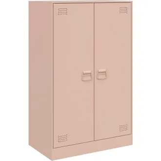 vidaXL Buffet rose 67x39x107 cm acier