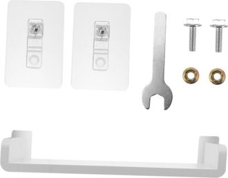 Garneck Wandmontiertes Wasserfestes U Förmiges Aufbewahrungsregal Praktische Bohrfreie Montage Großes Weißes Wandregal für Bad und Küche Platzsparendes Badezi