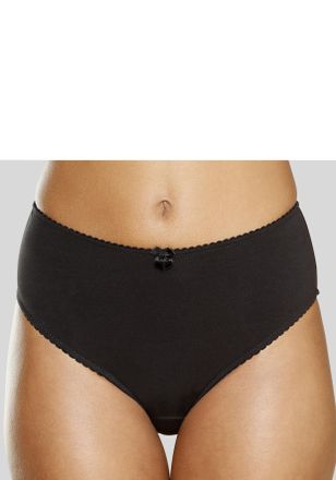 Nuance Slip NUANCE, Damen, Gr. 36/38, schwarz, Obermaterial: 95% Baumwolle, 5% Elasthan, Unterhosen Slip, hoch geschnittener Slip aus Baumwolle, Topseller