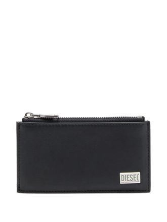 Diesel porte-carte à plaque logo - Noir