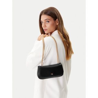 Calvin Klein Handtasche Calvin Klein Ck Convertible Chain Medium Bag LV04F3171G Schwarz