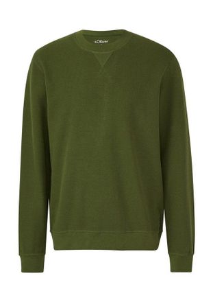 s.Oliver Sweatshirt Sweatshirt Strukturiertes Sweatshirt mit Rippb&uuml;ndchen