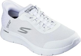 Skechers Homme Free Slip-ins: Go Walk Flex Hands Up Sneaker Basket, White Textile/Synthetic, 39.5 EU