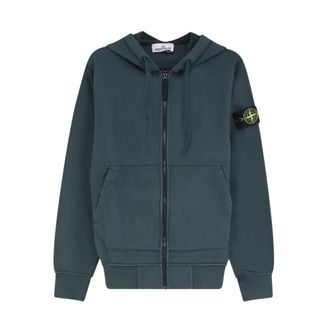 Stone Island SweaT-shirt zipp&eacute; &agrave; capuche coupe regular avec poches - Homme - Sweatshirts et sweats &agrave; capuche - Vert - Taille: L