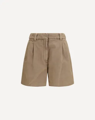 Brunello Cucinelli Linen Shorts Female 42