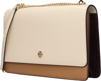 Tory Burch Leather Crossbody Bag - Beige