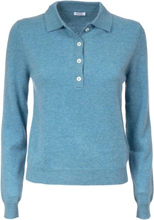 Aspesi Femme, Pulls, Bleu, Taille: 38 FR Polo &agrave; manches longues