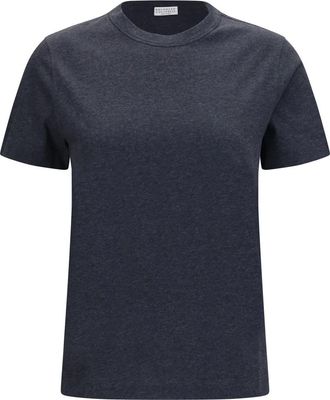 Brunello Cucinelli Baumwoll-T-Shirt - - Tops - Herren - Blau - XL