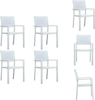 vidaXL Vidaxl - Gartenst&uuml;hle 4 Stk. Wei&szlig; Kunststoff Rattan-Optik - Gartensessel - Gartenst&uuml;hle - Kunststoffe Gartenm&ouml;bel - Outdoor M&ouml;bel - Balkonm&ouml;bel