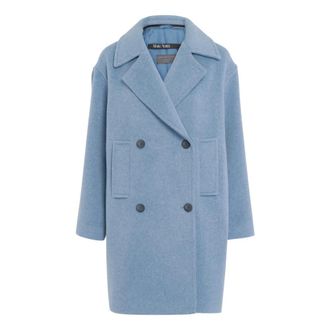Marc Aurel Femme, Manteaux, Bleu, Taille: 42 FR Manteau en m&eacute;lange de laine italienne