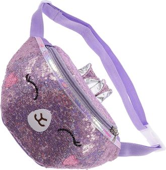 Yardwe Umhängetasche PU mit Pailletten Niedliche Katzen Brusttasche und Verstellbare Hüfttasche für Mädchen Vielseitig Tragbar als Crossbody Bauchtasche Robu