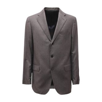 Lardini Nadelstreifen Wollanzug - - Jackets - Herren - Grau - 2XL