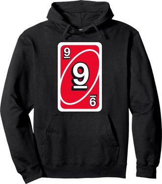 Uno Halloween Red 9 Karte Pullover Hoodie