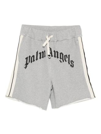 Palm Angels short à logo imprimé - Gris