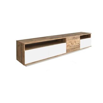 Dmora TV-Schrank Carme 180x44,5x44,6 cm Braun 2 B&ouml;den 6 F&auml;cher