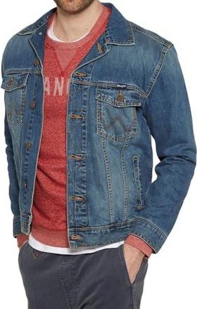 Wrangler Regular Jacket, Blouson Femme, Bleu (Midstone 091), Small