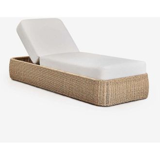 Sklum Liegestuhl Leilan aus synthetischem Rattan und Eisen Weiss