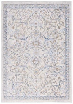 Safavieh Traditionell Wohnzimmer, Esszimmer, Schlafzimmer - Palma Collection, Niedriger Stapel, Beige/Hellblau, 122 X 183 cm