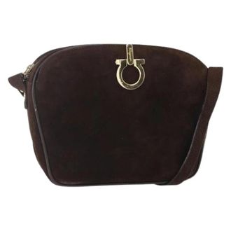 Ferragamo Pre-owned Wildleder schultertasche - - Pre-owned - Damen - Braun - ONE SIZE