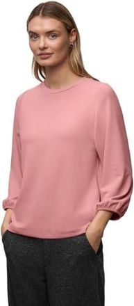 Street One 3228658 T-Shirt Jacquard, Rose poudr&eacute;, 38 Femmes