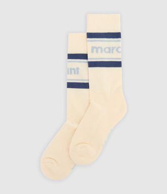 Isabel Marant Chaussettes Dona Ecru Blue