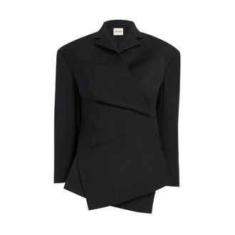 Khaite Femme, Vestes, Noir, Taille: 36 FR Wrap Blazer Jacket