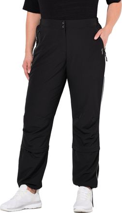 Ulla Popken Damen Funktionshose, Wasserabweisend, Powerstretch, Gummibund 796157 Freizeithose, Schwarz, 48 Große Größen EU