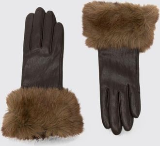 Apparis Handschuhe von aus Kunstleder mit Kunstpelz-Details