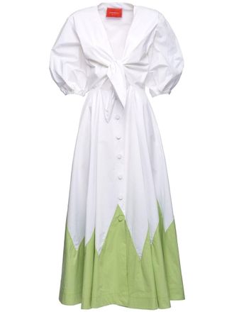 La DoubleJ robe Peek-A-Boo &agrave; imprim&eacute; graphique - Blanc