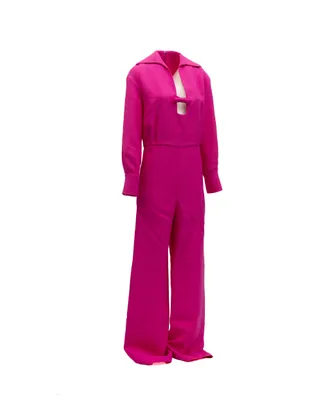 Valentino Garavani Womens Pink Wide-Leg Jumpsuit