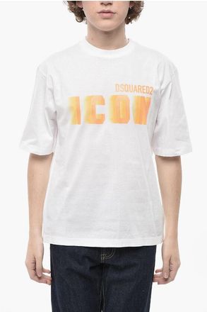 Dsquared2 Cotton Crewneck T-Shirt FADED ICON size Xs