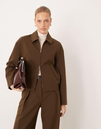 Mango Cintu - Blouson Harrington densemble - Kaki-Vert