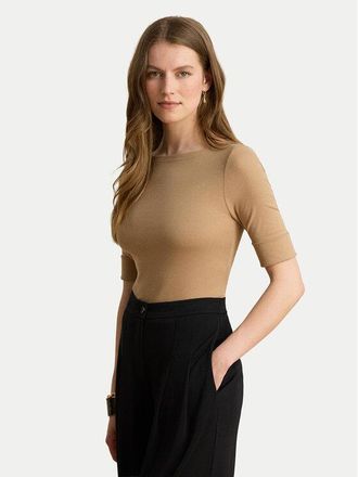 Lauren Ralph Lauren Bluse 200654963504 Dunkelbeige Slim Fit