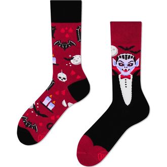 Many Mornings Bloody Dracula -Vampir, Halloween - Mismatched Socken - Fledermaus (35-38)