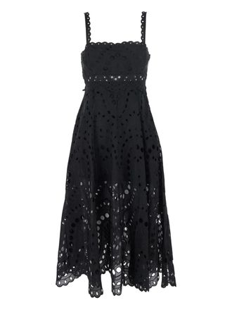 Charo Ruiz Ibiza robe longue &agrave; d&eacute;coupes - Noir