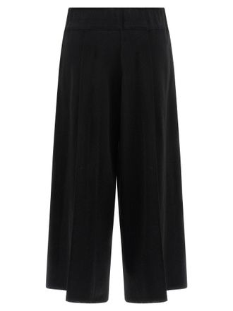 Issey Miyake Womens Black Cotton Casual Pants