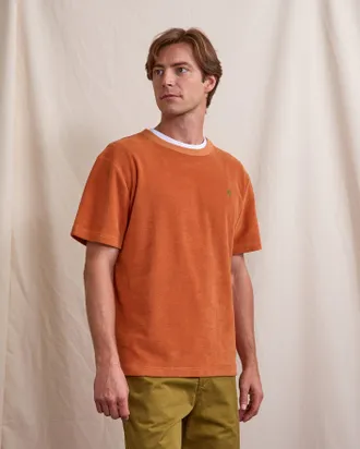 Faguo T-shirt velours brique