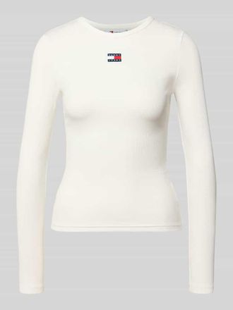 Tommy Jeans Slim Fit Langarmshirt aus Baumwoll-Mix