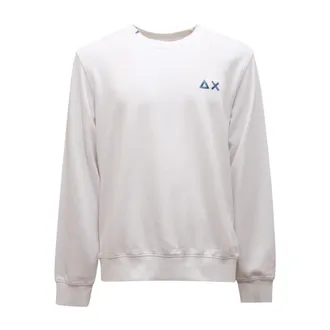 Sun 68 Homme, Sweatshirts et sweats &agrave; capuche, Blanc, Taille: L Basic Fleece SweaT-shirt