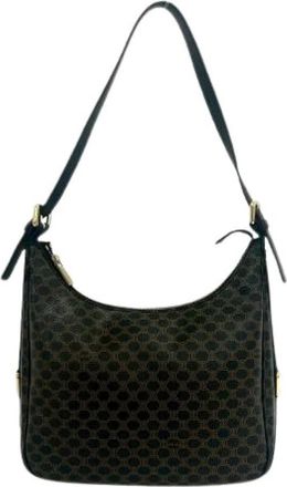 Celine Sac bandouli&egrave;re Macadam Triomphe en PVC cuir Pre-owned - Femme - Pre-owned - Noir - Taille: ONE Size