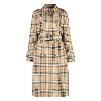 Burberry Gabardine Trenchcoat - - Coats - Damen - Beige - XS