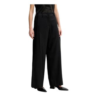 Kenzo Wide Leg Hosen in Virgin Wool - - Trousers - Damen - Schwarzk - XS