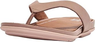 FitFlop Femme Tongs en Cuir Gracie Tongues, Beige, 43 EU